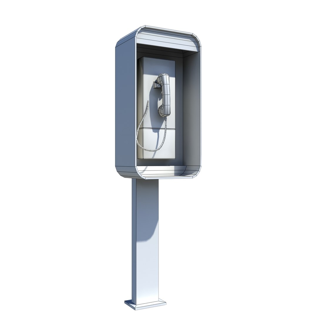 Payphone Low-poly Phone 3d Model