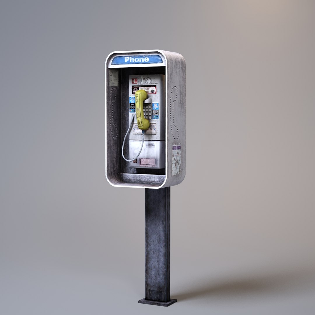 Payphone Low-poly Phone 3d Model