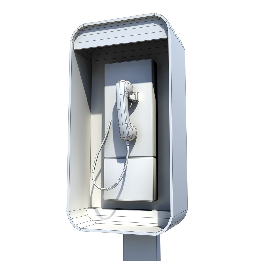 Payphone Low-poly Phone 3d Model