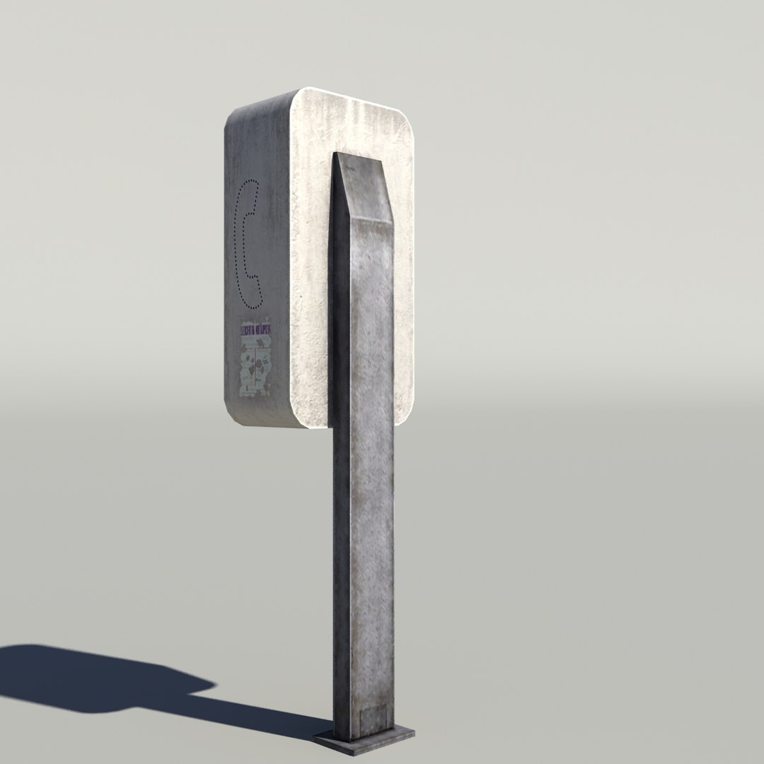 Payphone Low-poly Phone 3d Model