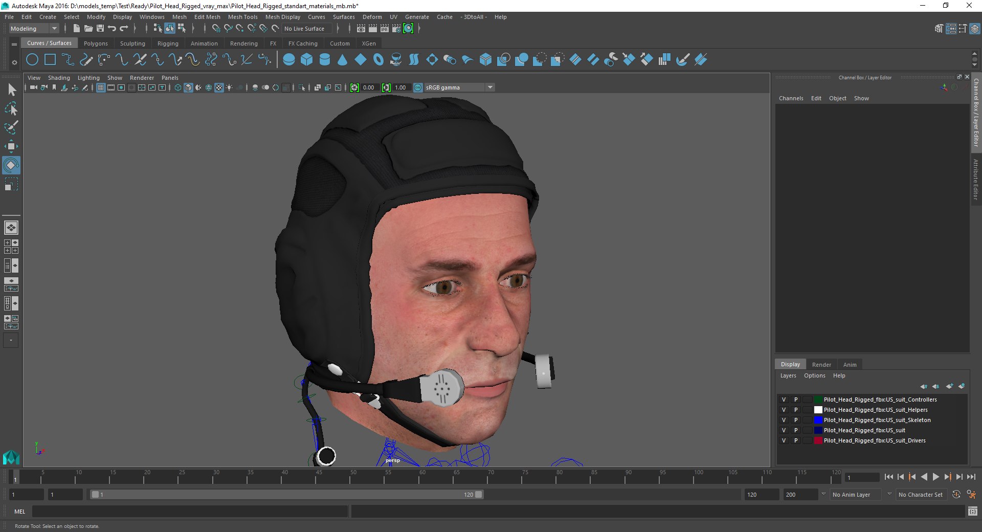 Pilot Heads Rigged 3D Model - TurboSquid 1583219