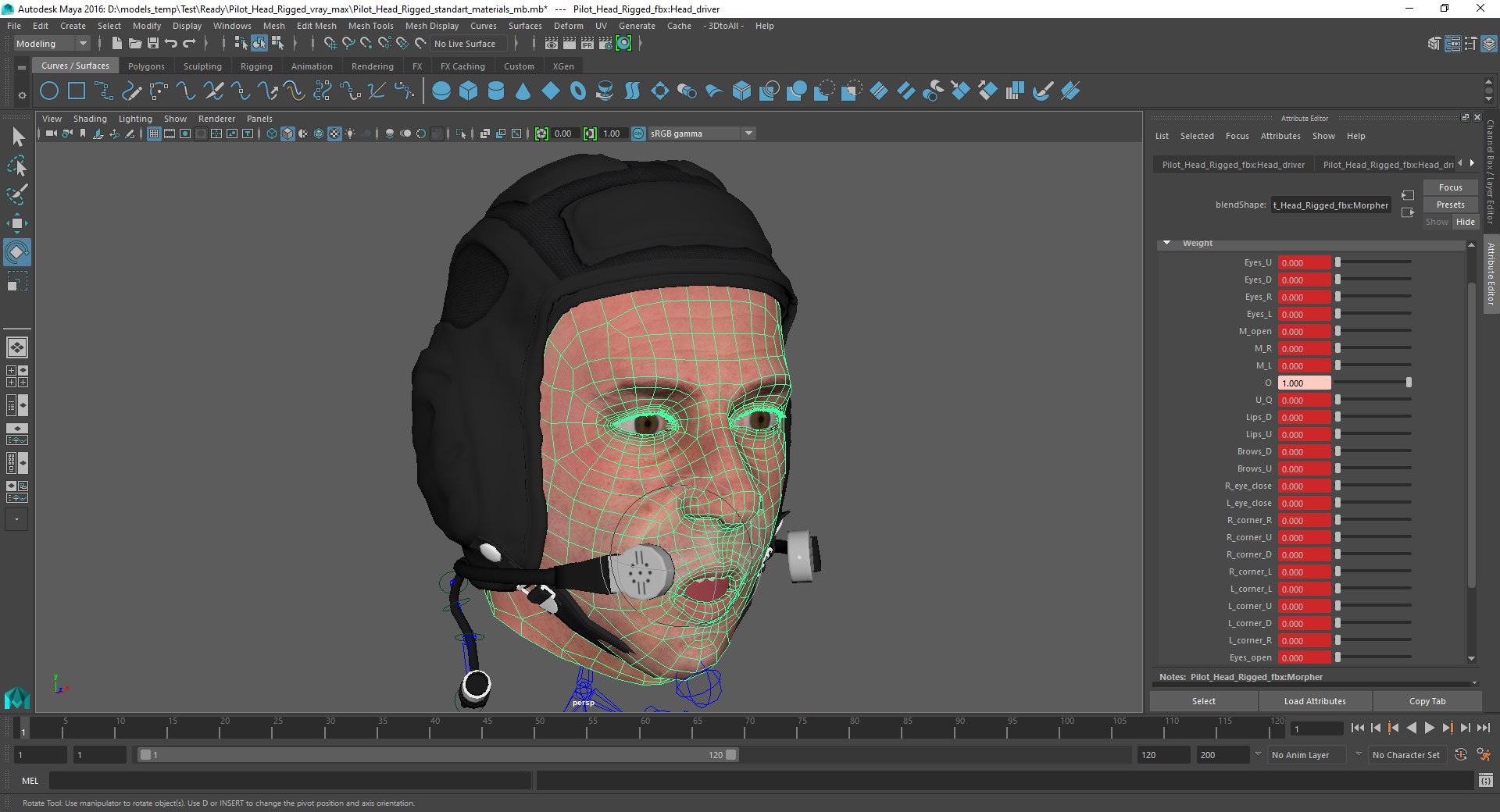 Pilot Heads Rigged 3D Model - TurboSquid 1583219
