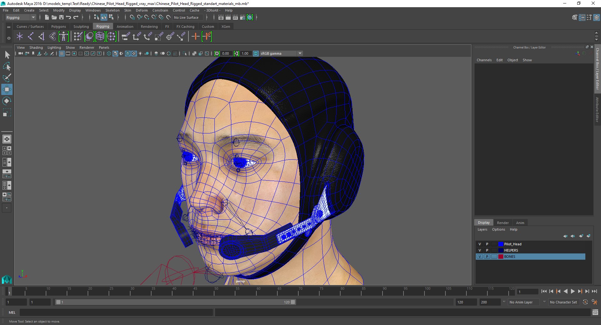 Pilot Heads Rigged 3D Model - TurboSquid 1583219
