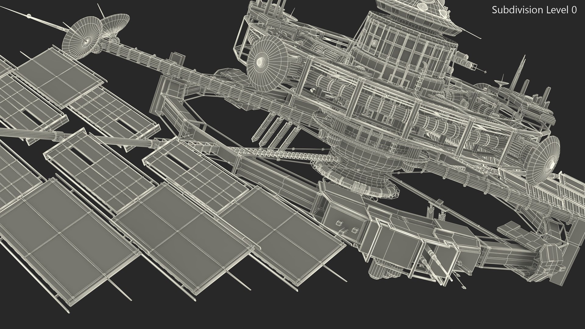 Futuristic Sci Fi Space Station With Solar Panels 3D - TurboSquid 2322869