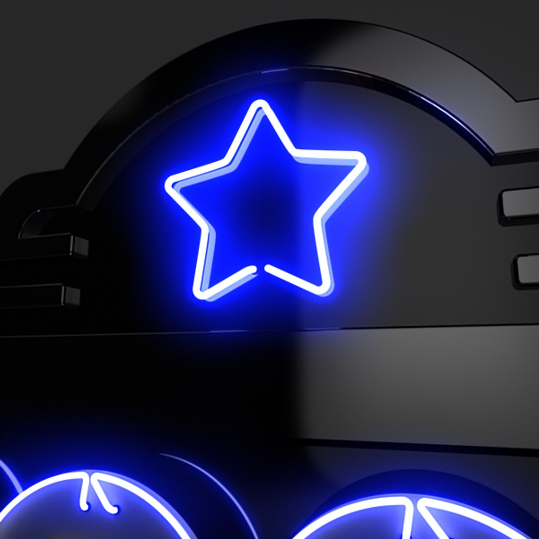 3d Model Neon Open Sign