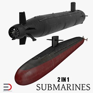 3D russian military submarines rigged model - TurboSquid 1240847