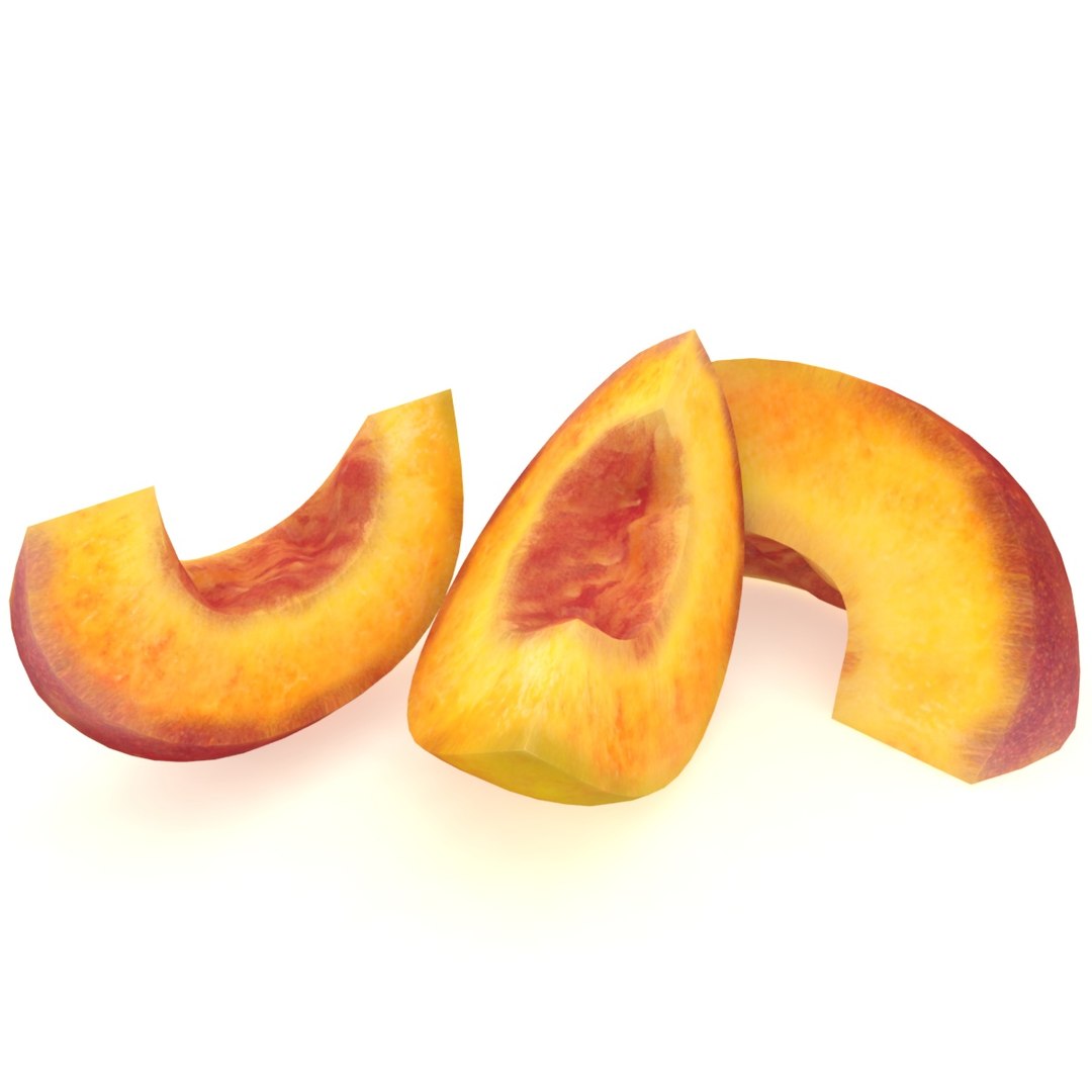 Peach Fruit Sliced Nectarine 3D Model - TurboSquid 1624494