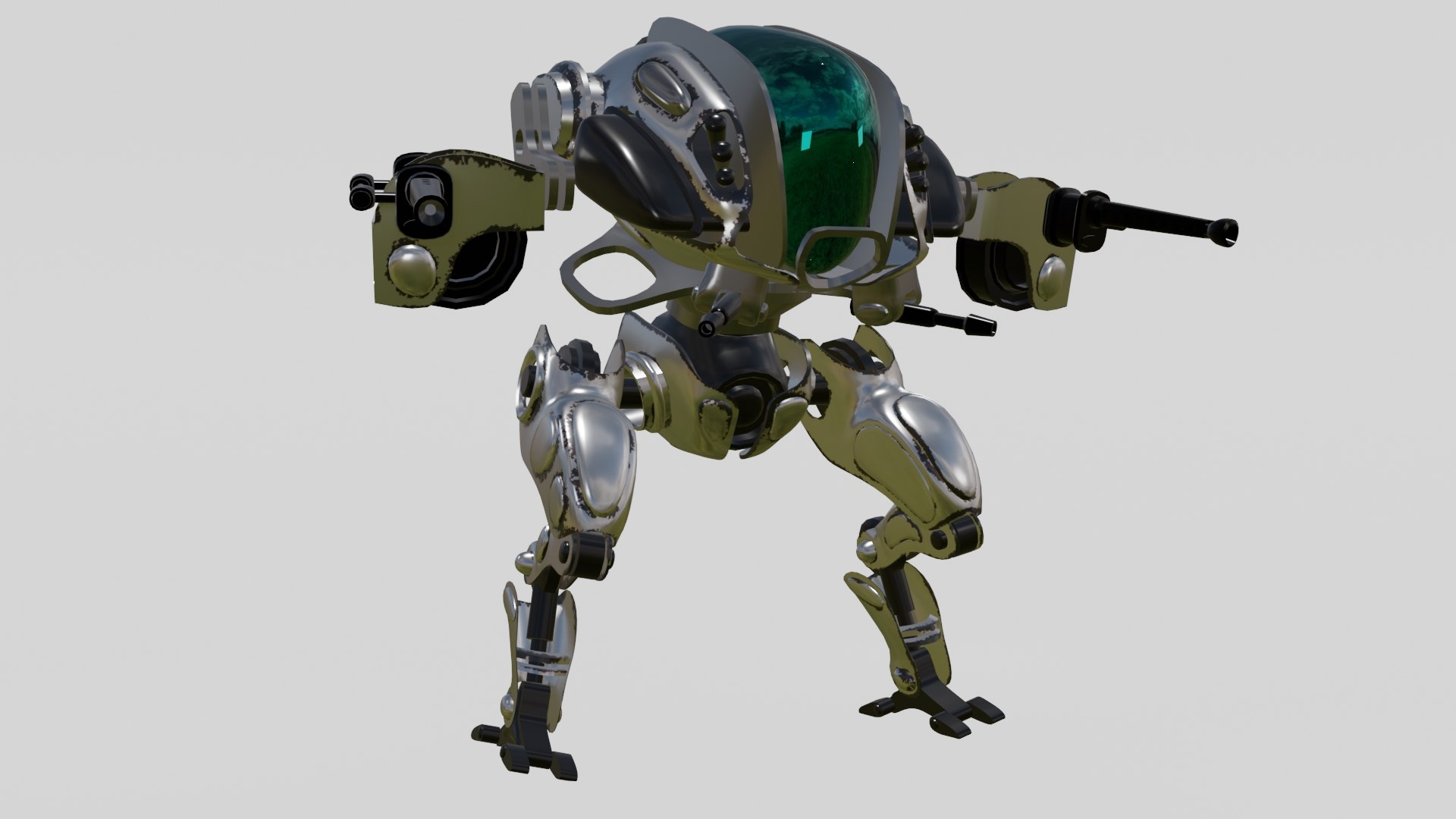 3D model Mech Juggernaut silver - TurboSquid 2042235