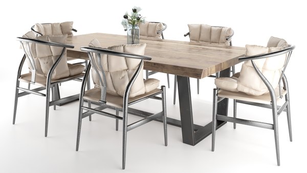 Dining set table chair model - TurboSquid 1706308