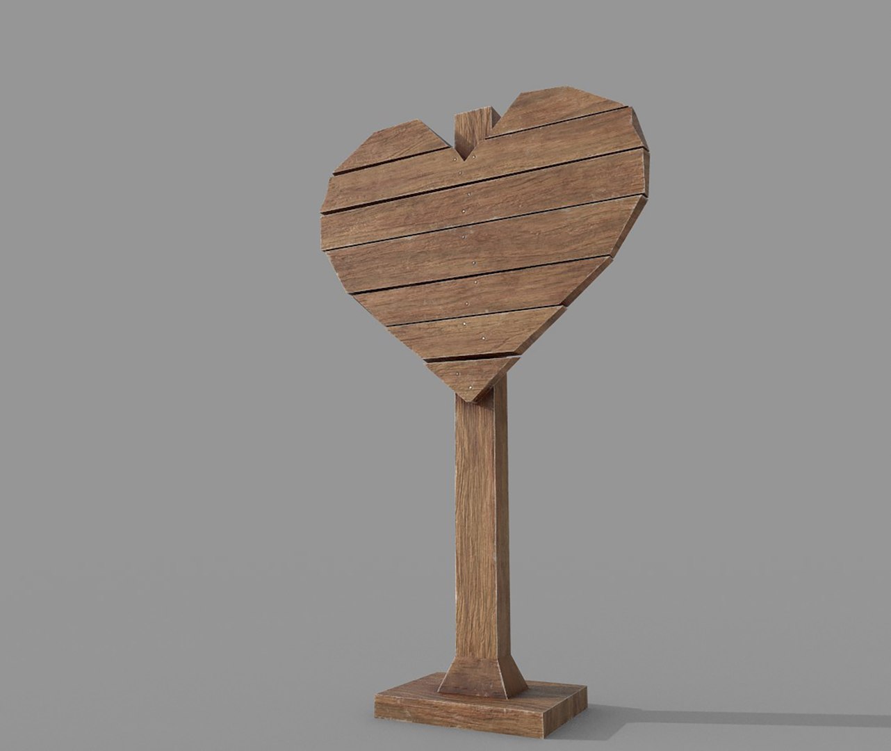 Signpost PBR Heart Shape 3D Model - TurboSquid 1735511