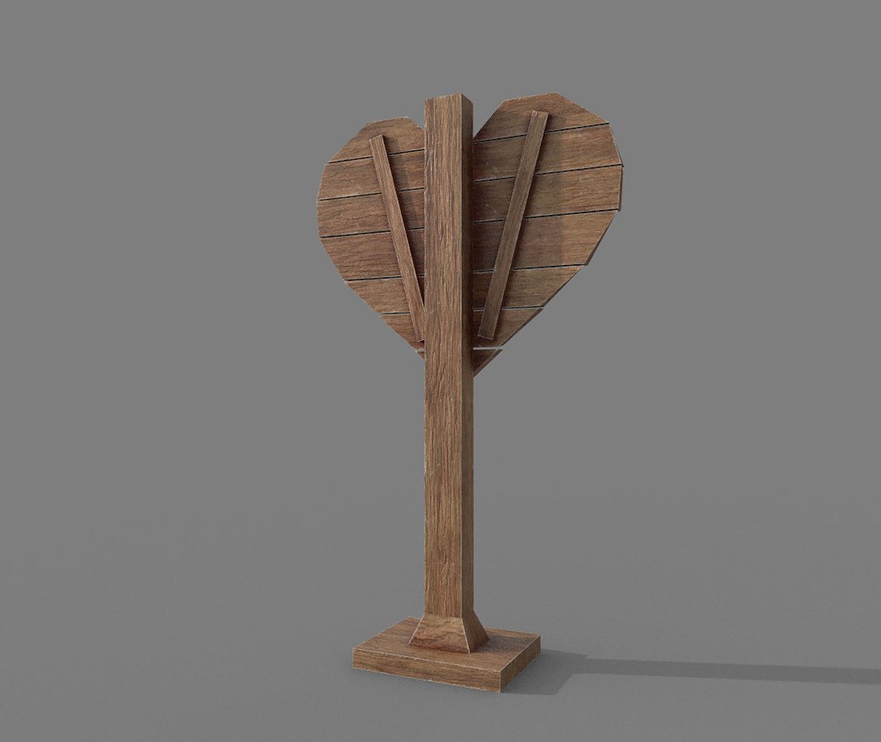 Signpost PBR Heart Shape 3D Model - TurboSquid 1735511