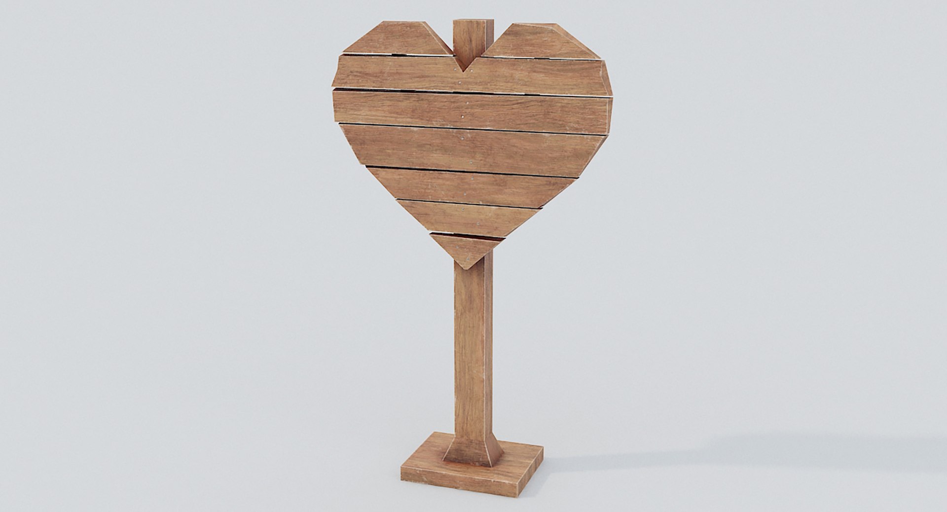 Signpost PBR Heart Shape 3D Model - TurboSquid 1735511