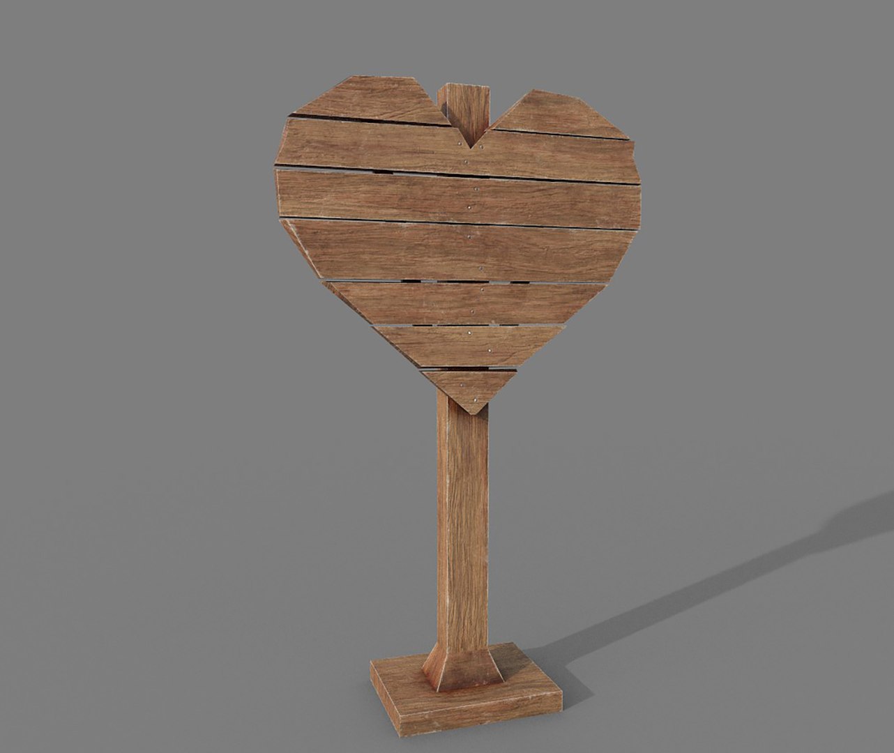 Signpost PBR Heart Shape 3D Model - TurboSquid 1735511