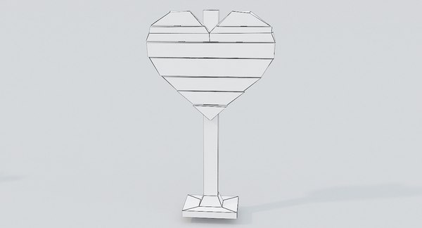 Signpost PBR Heart Shape 3D model - TurboSquid 1735511