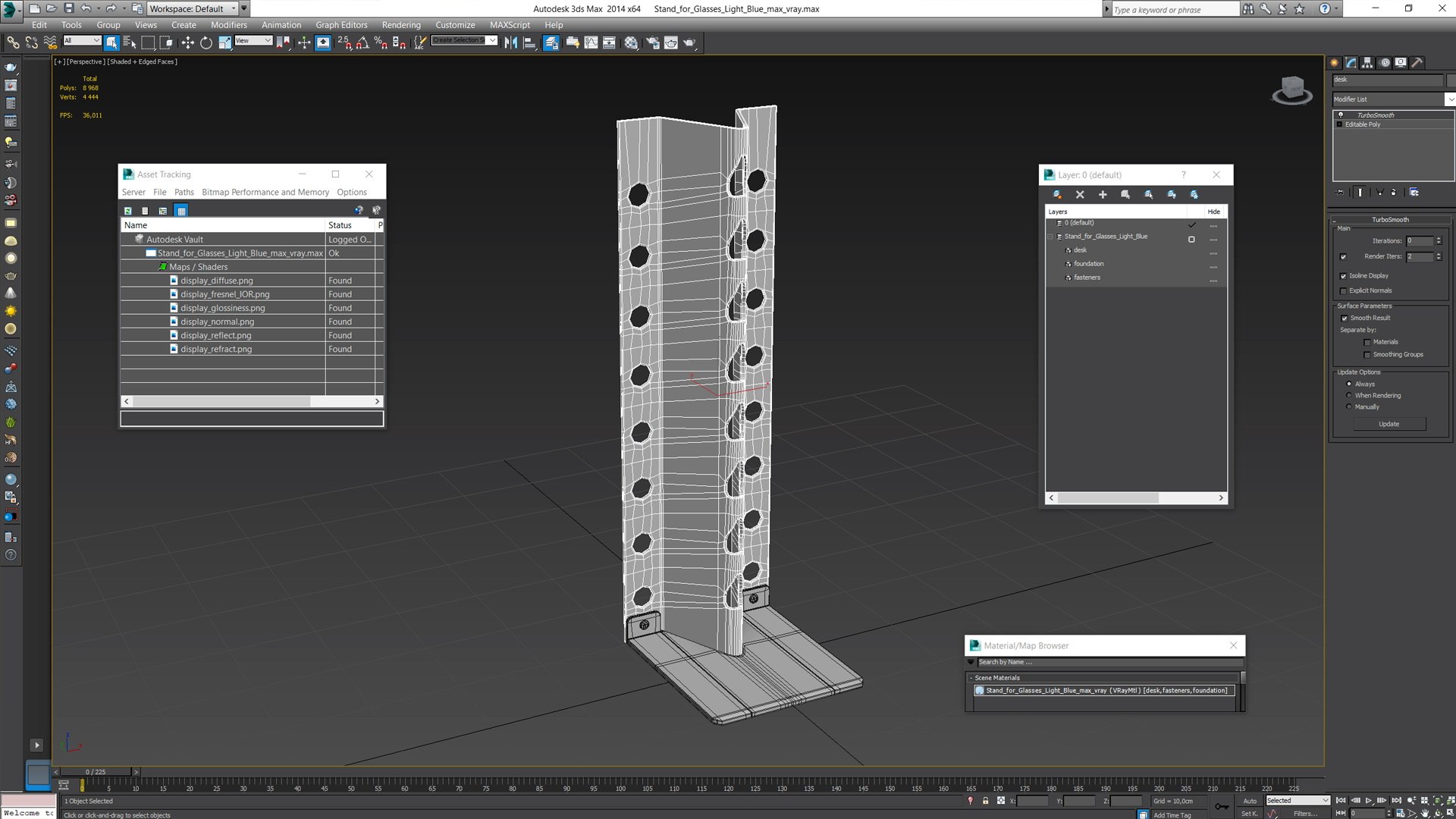 3D Stand For Glasses Light Blue Model - TurboSquid 2003372