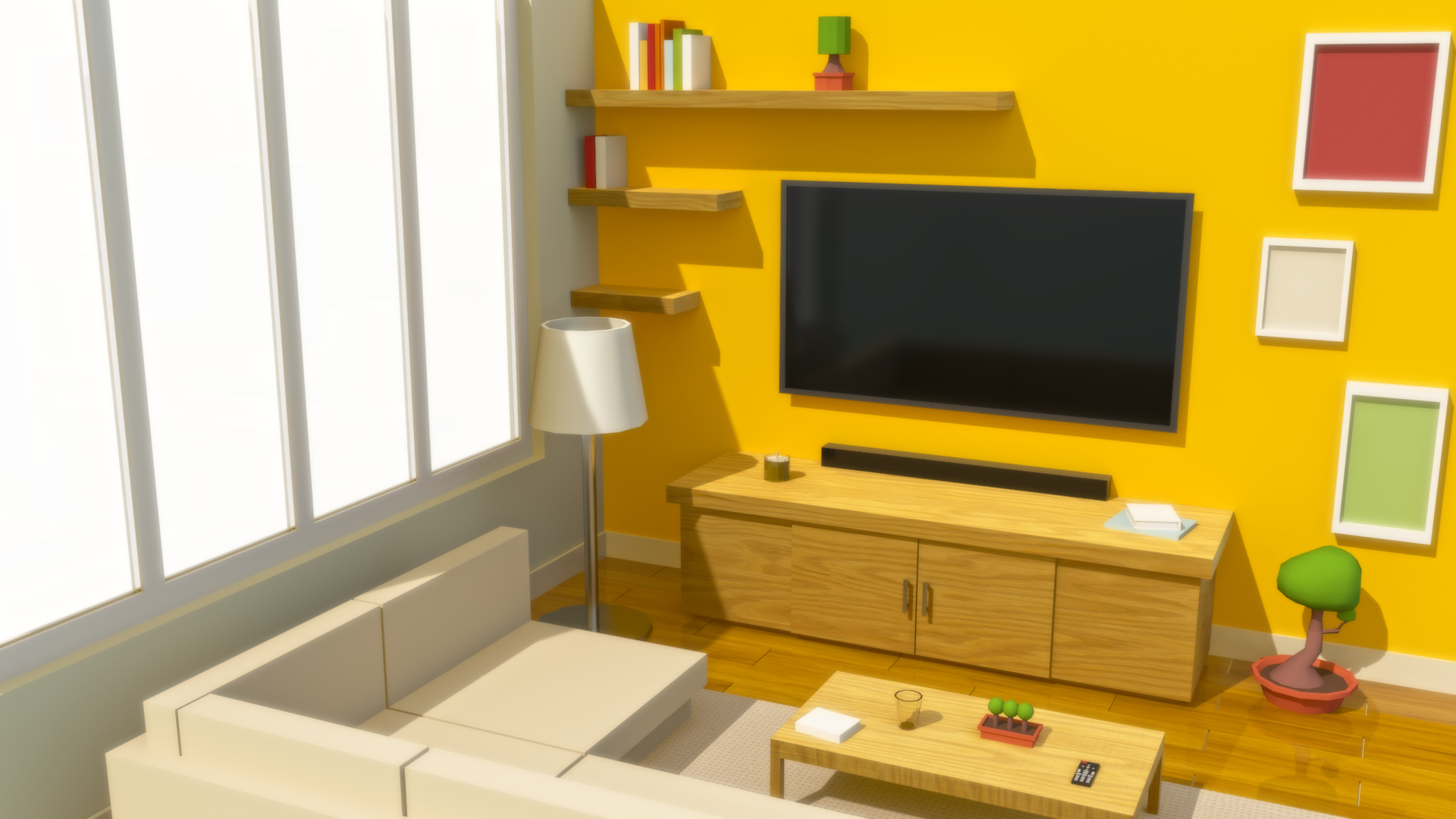 Low Poly Isometric Living Room 3D model - TurboSquid 1775037