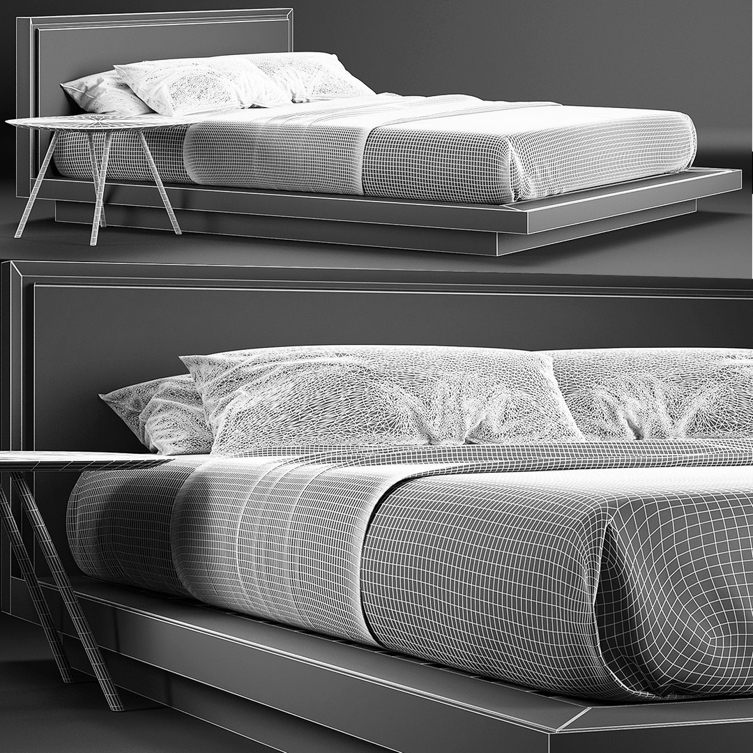 Envy Queen Bed 3D Model - TurboSquid 1484608