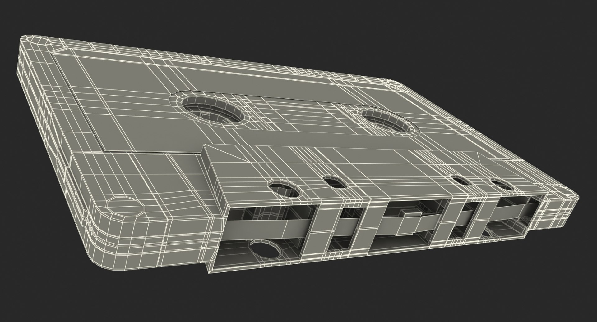3D vintage blank cassette tape model - TurboSquid 1253434