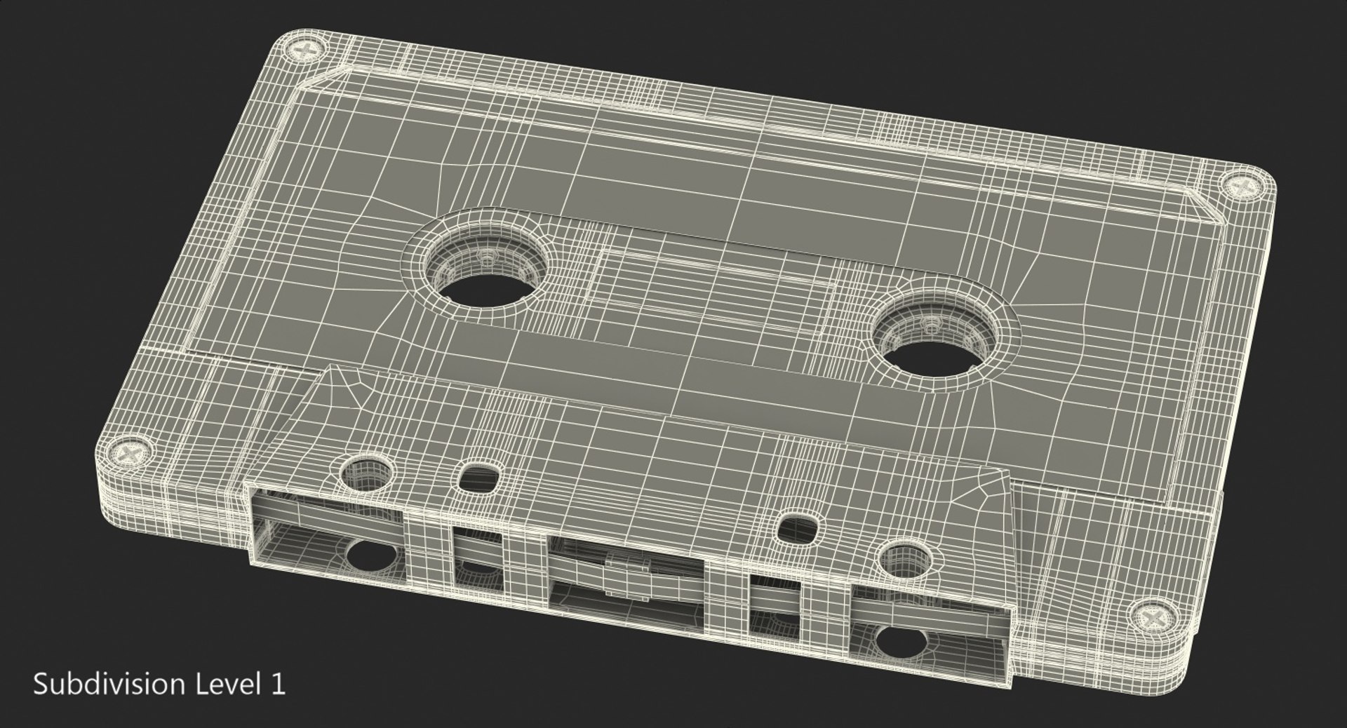 3D Vintage Blank Cassette Tape Model - TurboSquid 1253434