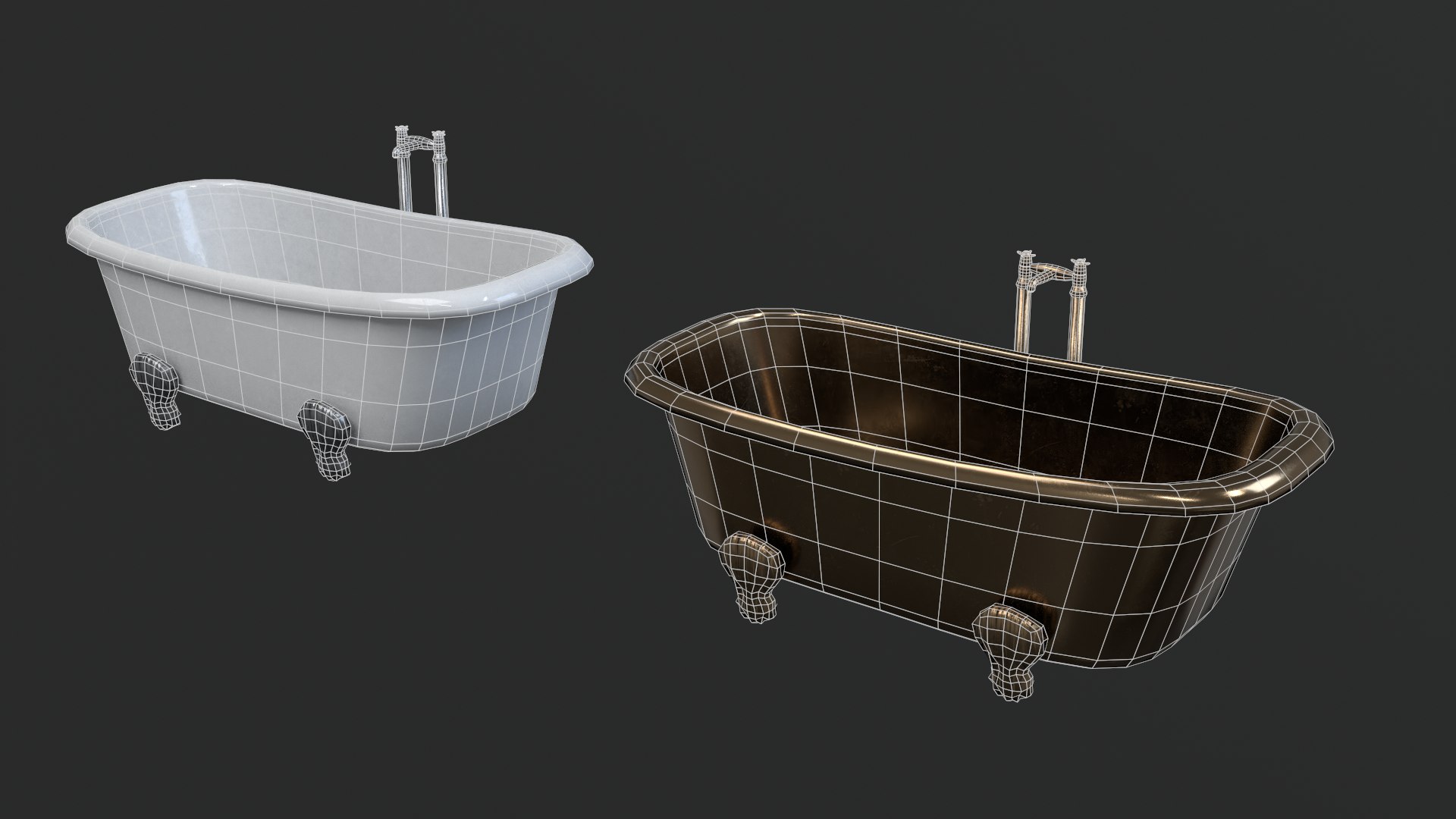 Low Poly Bath Tub Model - TurboSquid 2118694