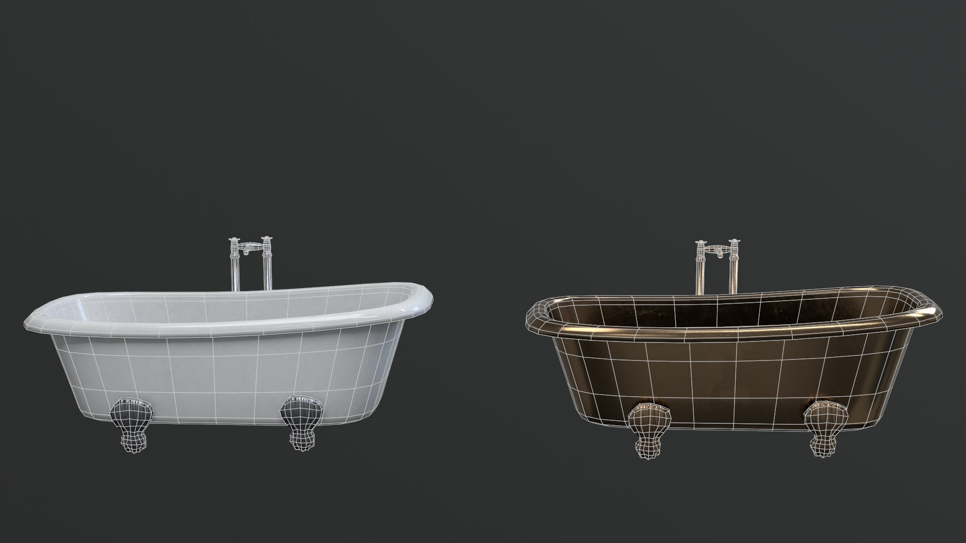 Low Poly Bath Tub Model - TurboSquid 2118694