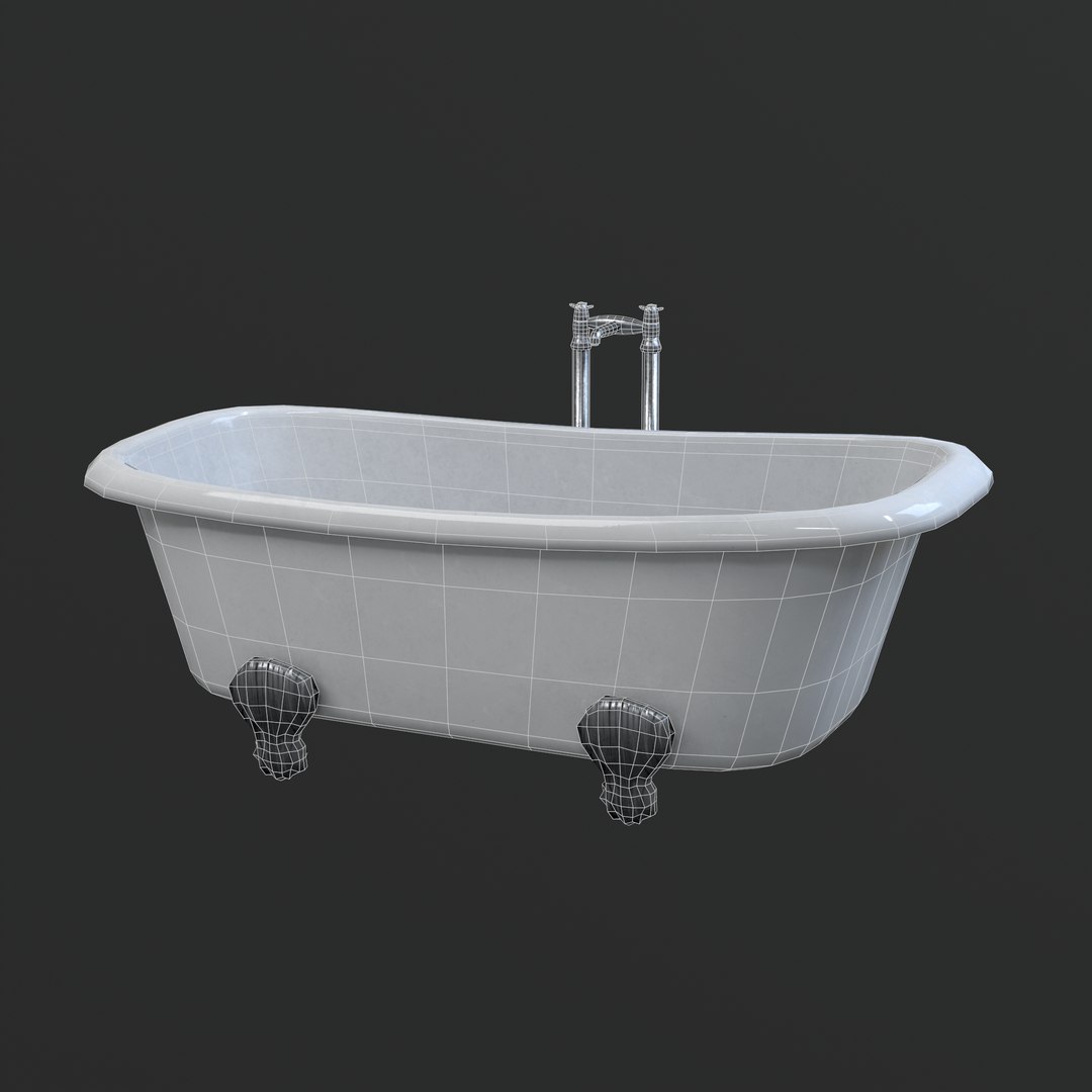 Low Poly Bath Tub Model - TurboSquid 2118694