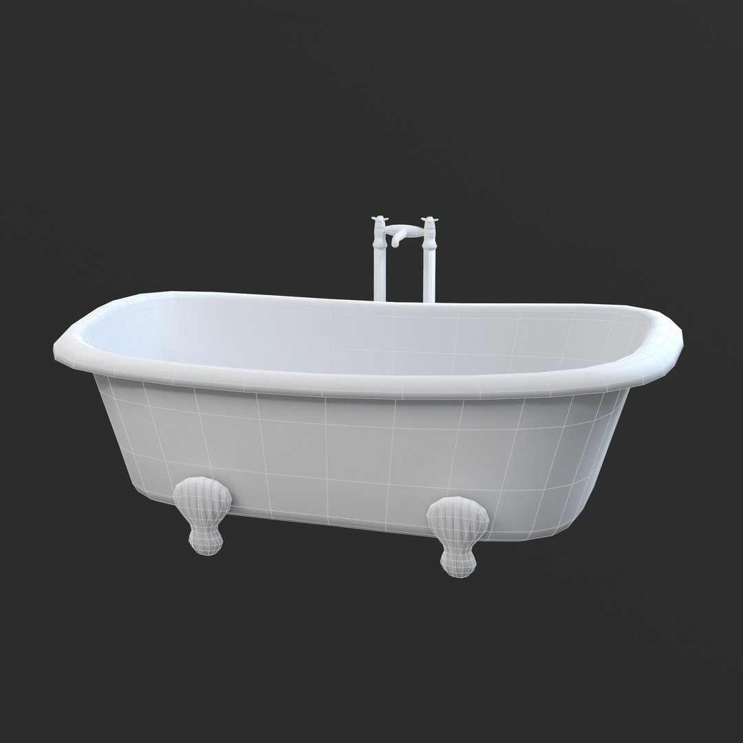 Low Poly Bath Tub Model - TurboSquid 2118694