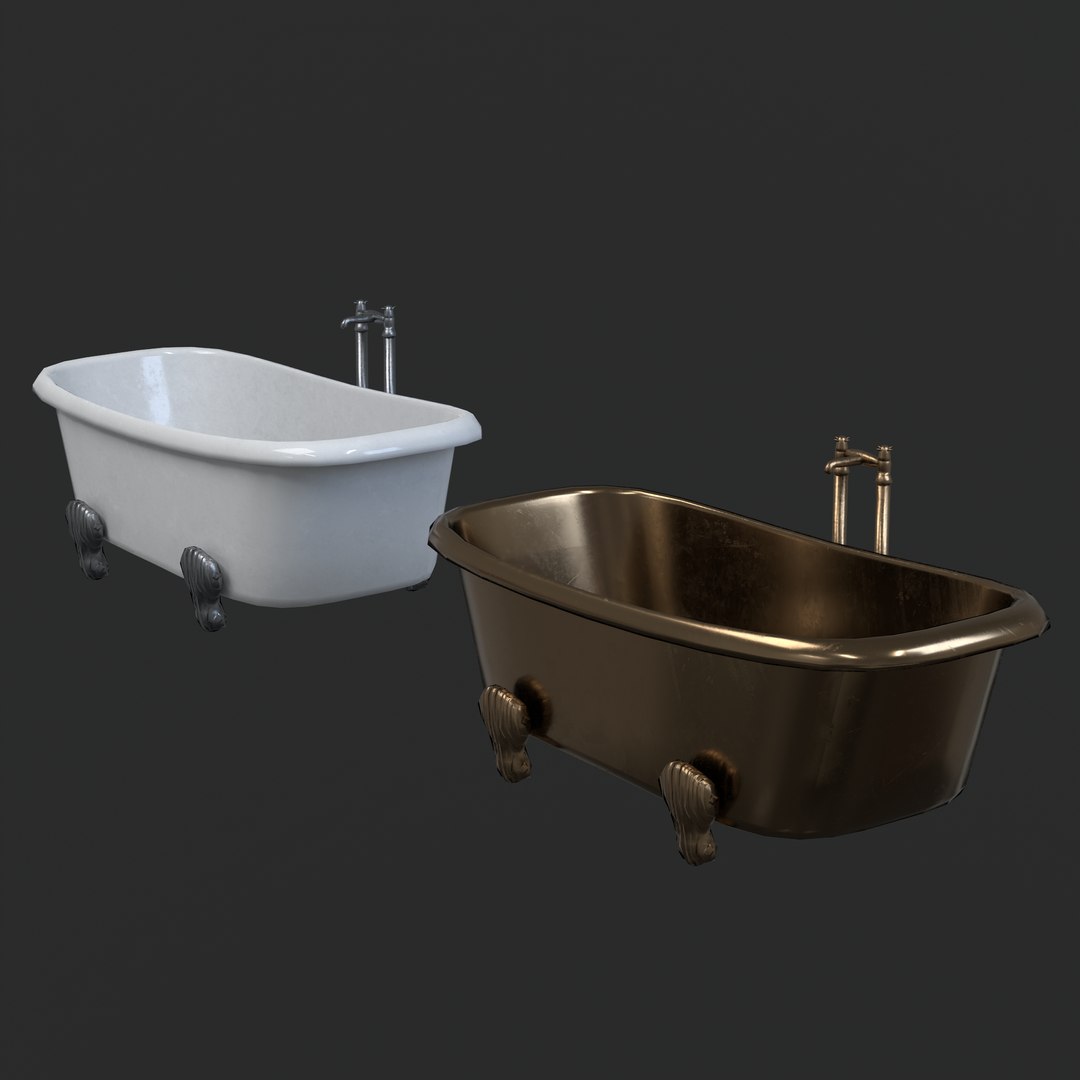 Low Poly Bath Tub Model - TurboSquid 2118694