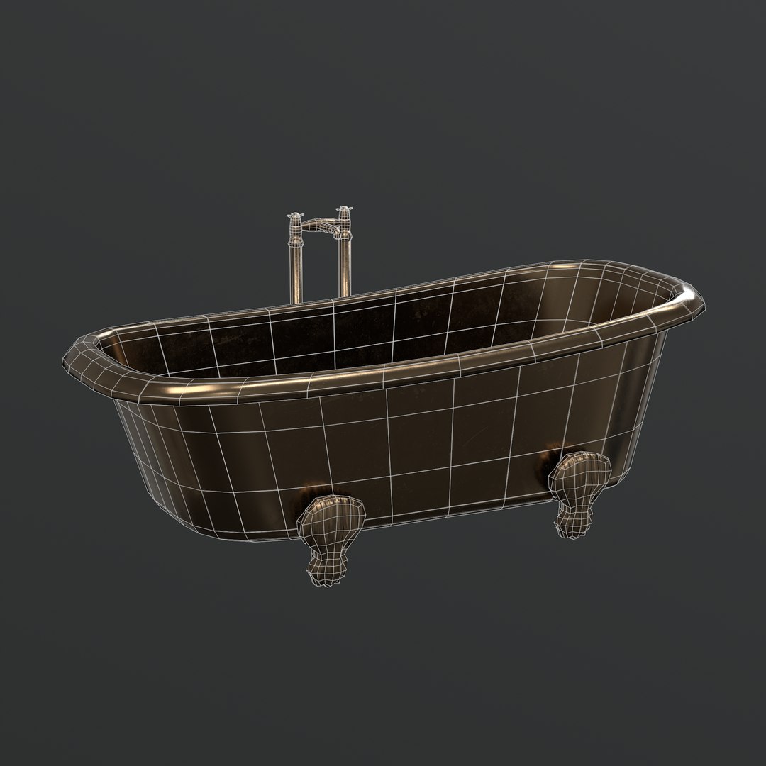 Low Poly Bath Tub Model - TurboSquid 2118694