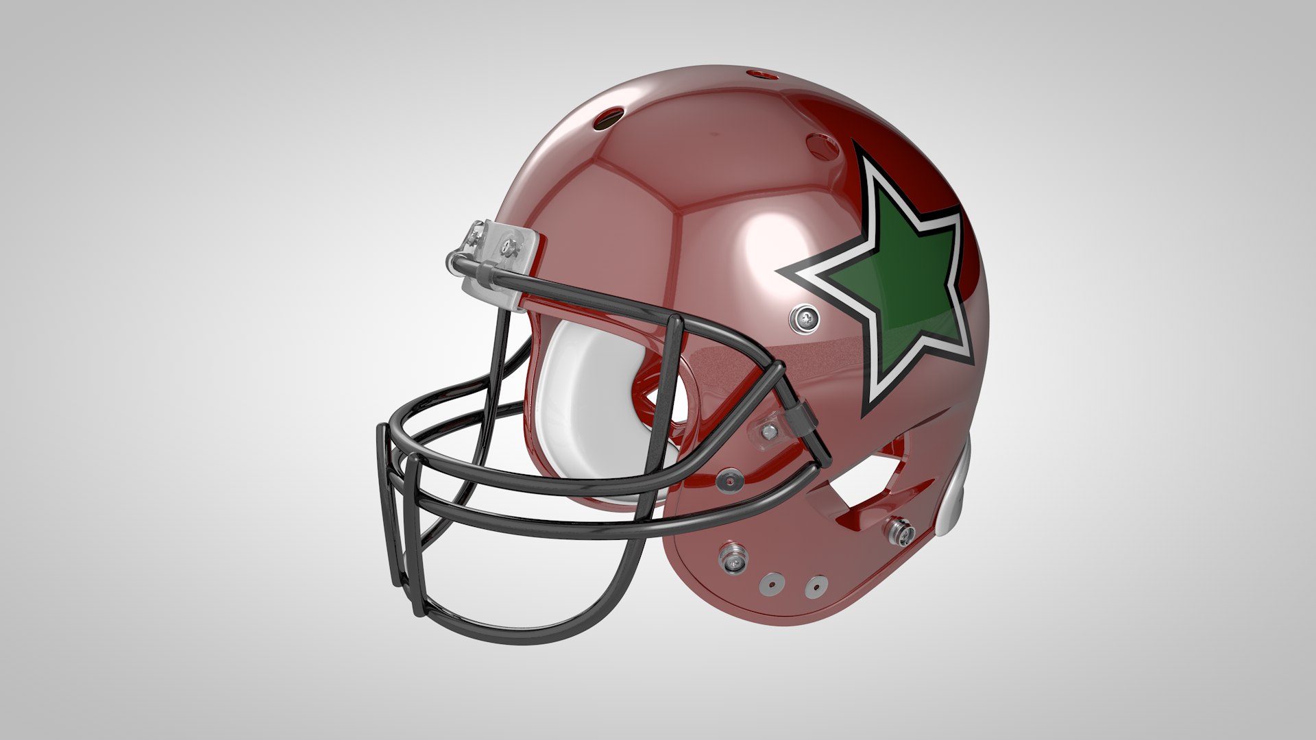 3d American Football Helmet