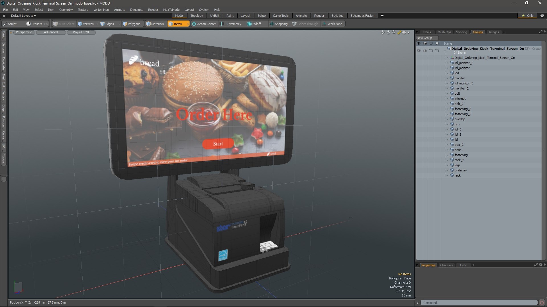 3D Digital Ordering Kiosk Terminal Screen On Model - TurboSquid 2191900