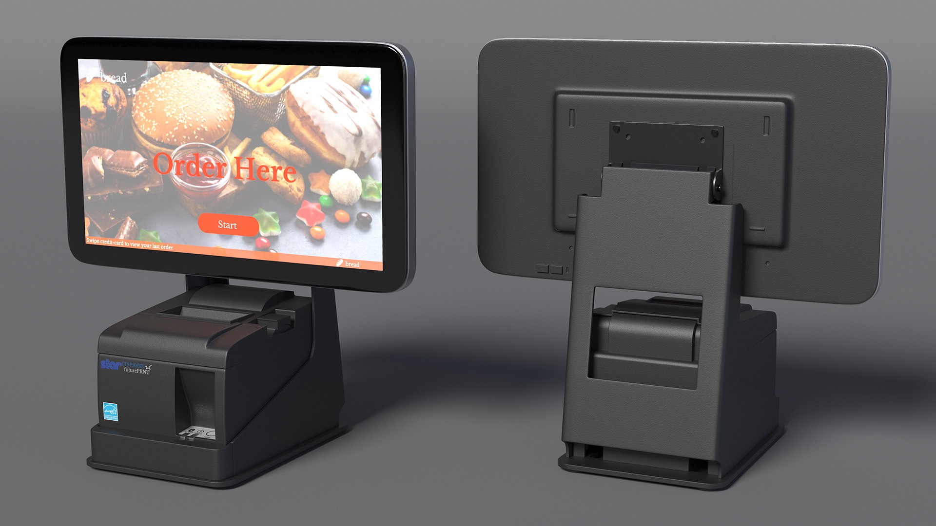 3D Digital Ordering Kiosk Terminal Screen On Model - TurboSquid 2191900