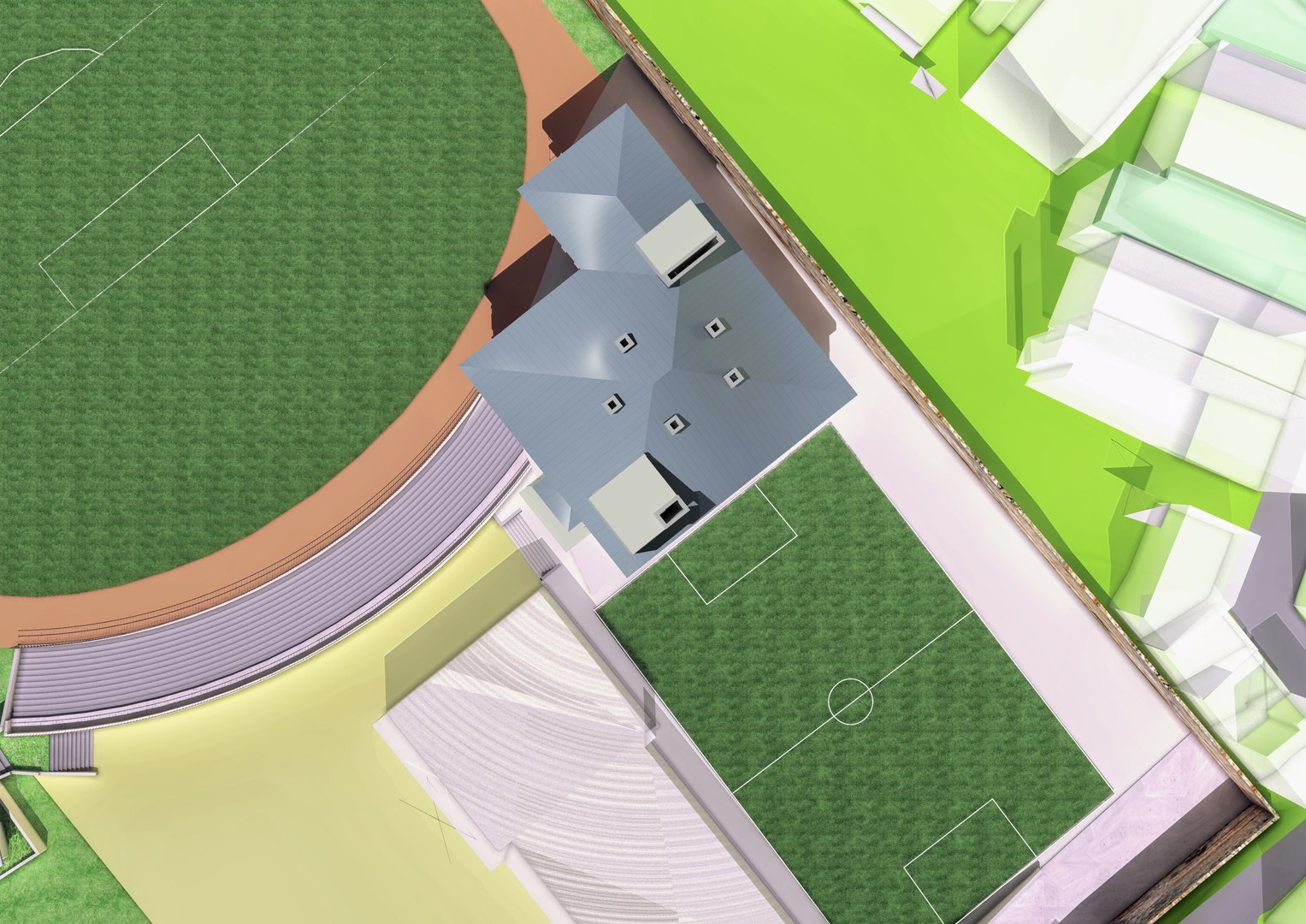 3D football administrative building facade model - TurboSquid 1326926