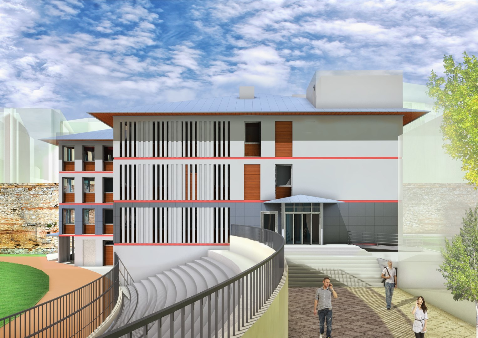 3D football administrative building facade model - TurboSquid 1326926