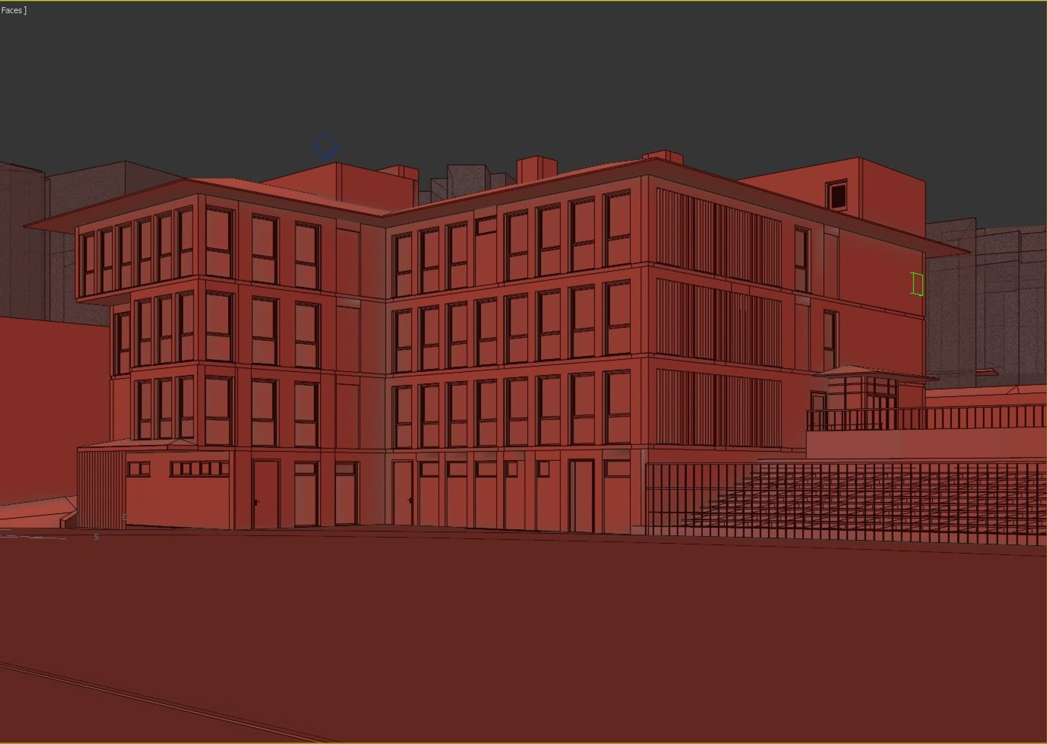 3D football administrative building facade model - TurboSquid 1326926