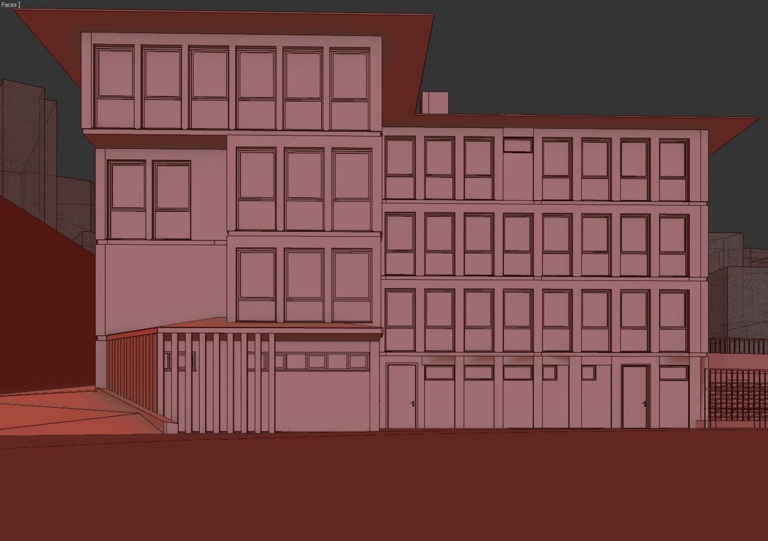 3D football administrative building facade model - TurboSquid 1326926