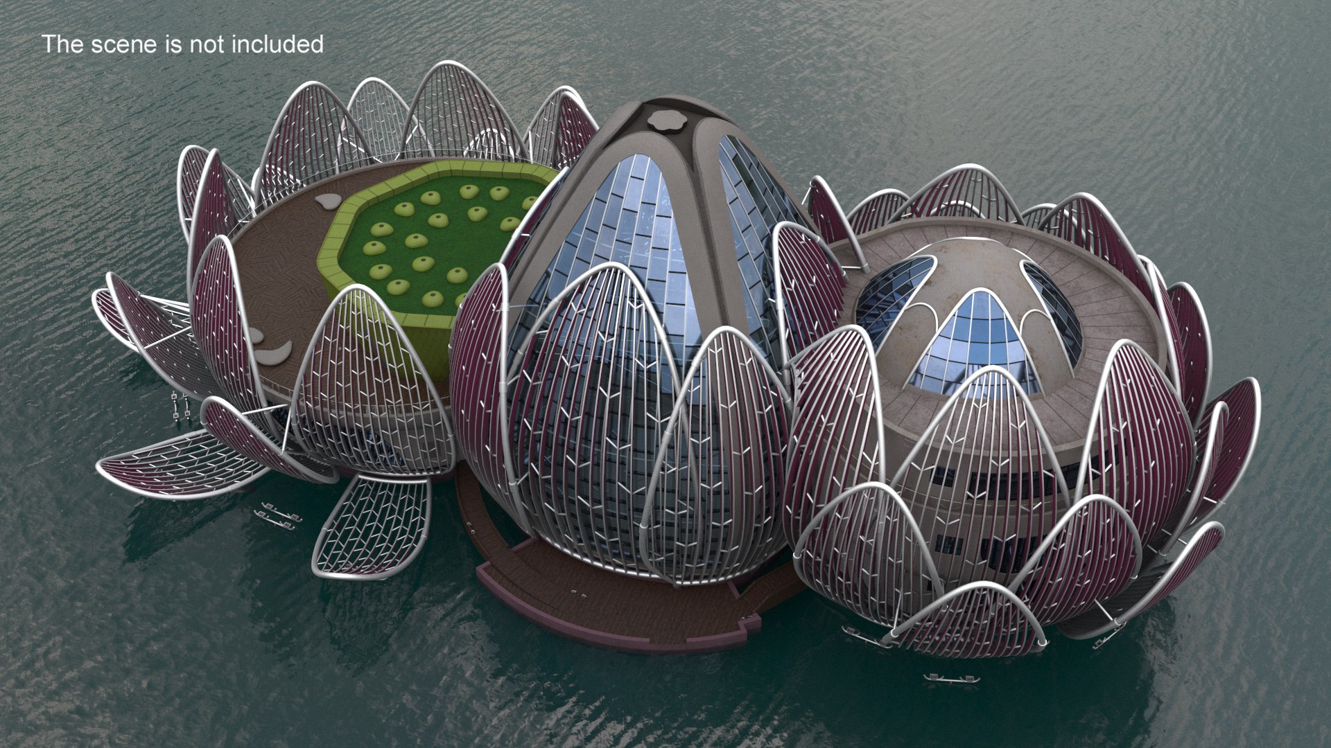3D Lotus Building Wujin - TurboSquid 2217160