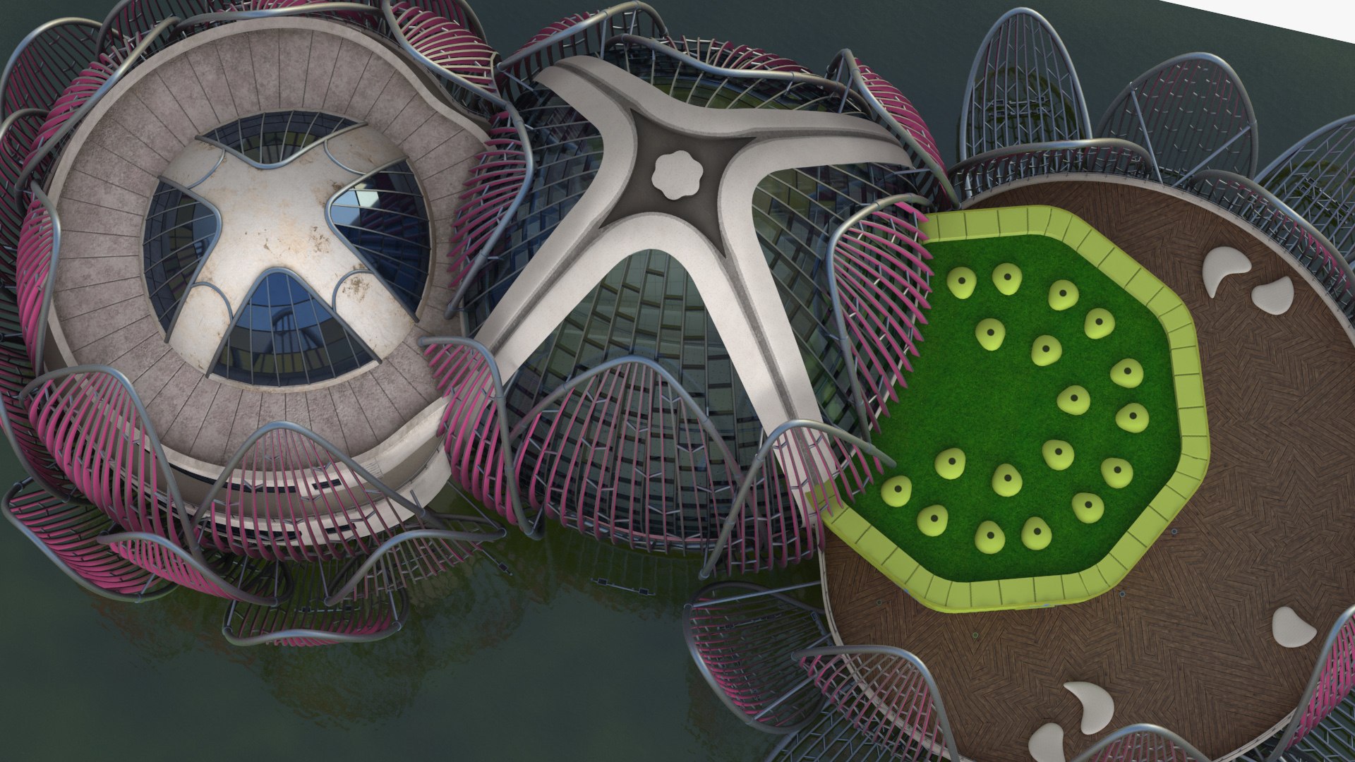 3D Lotus Building Wujin - TurboSquid 2217160