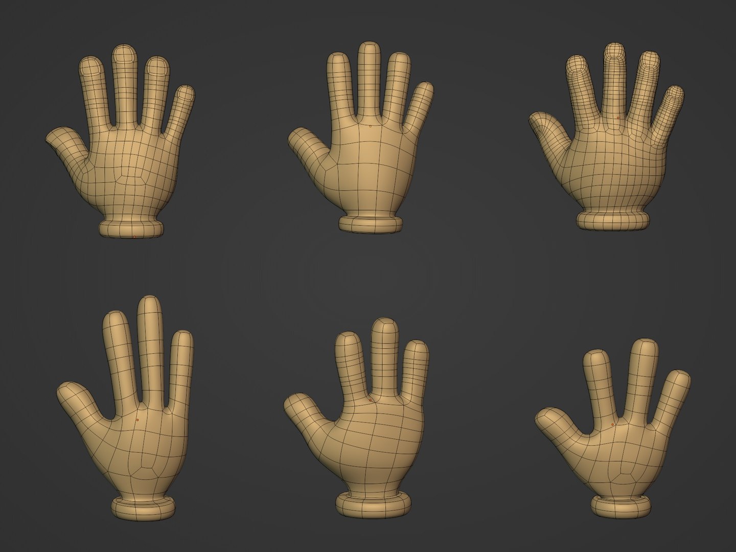 3D Cartoon Hands Pack - TurboSquid 1849934