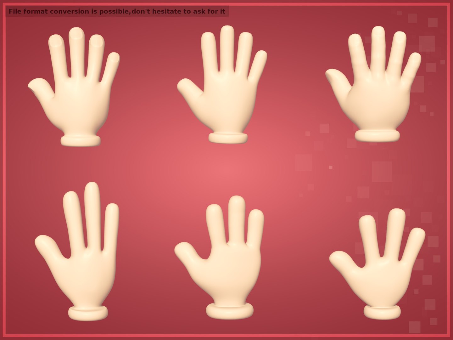 3D Cartoon Hands Pack - TurboSquid 1849934