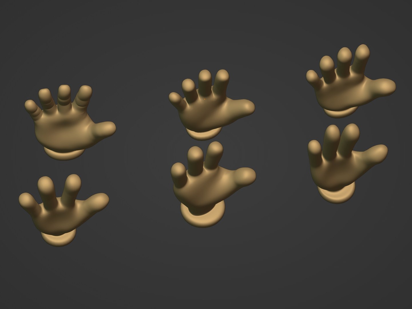 3D Cartoon Hands Pack - TurboSquid 1849934