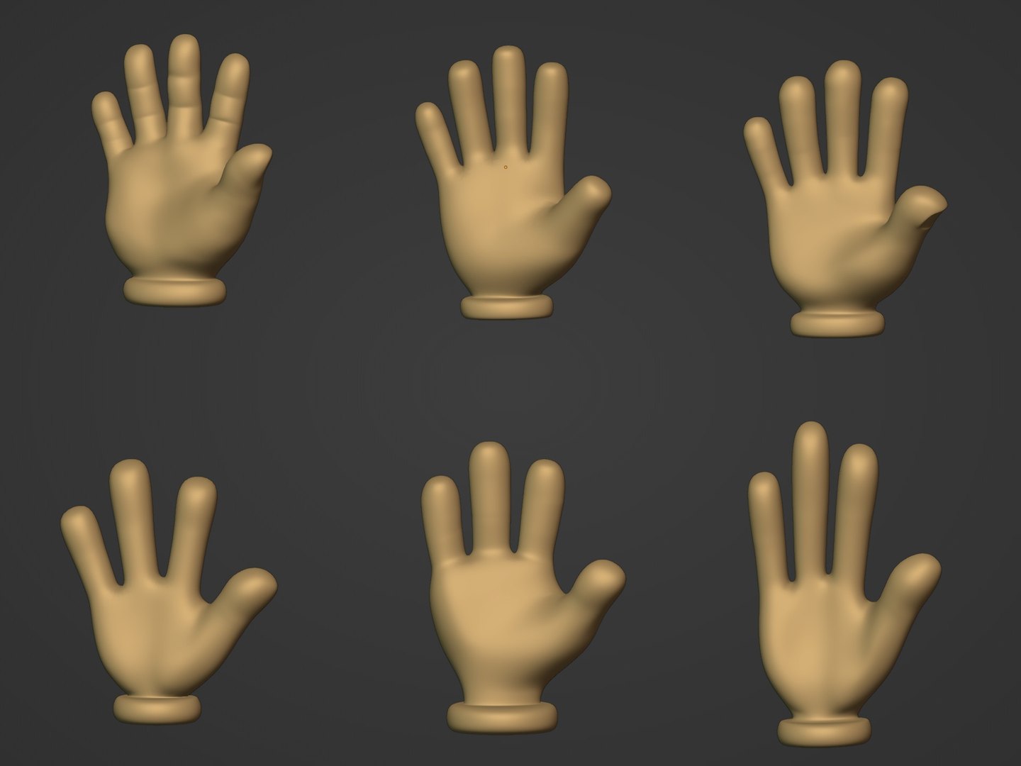 3D Cartoon Hands Pack - TurboSquid 1849934