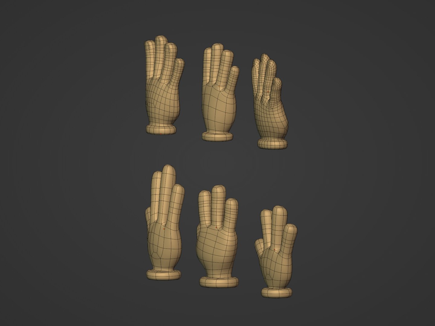 3D Cartoon Hands Pack - TurboSquid 1849934