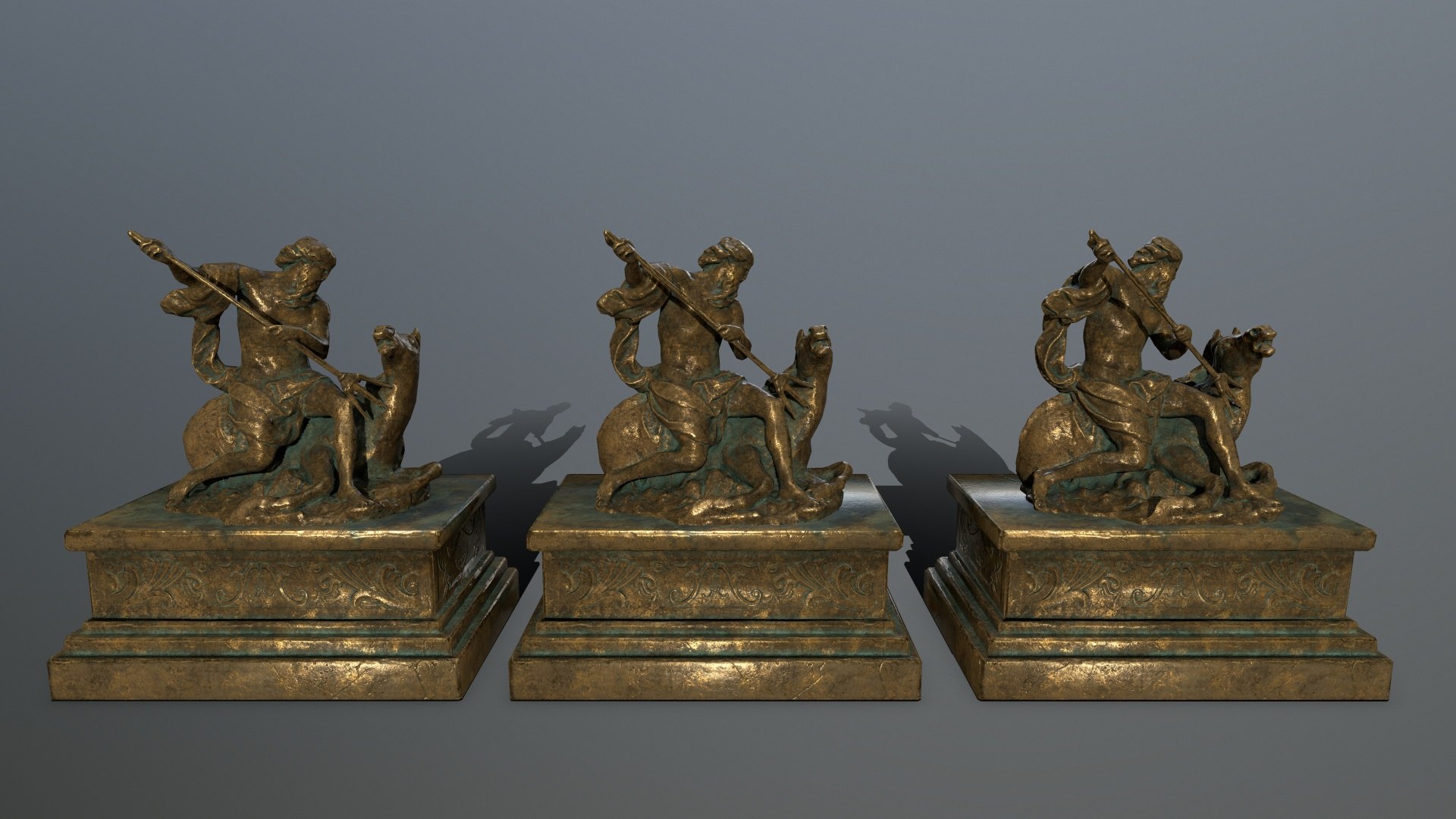 Neptune Statue 3D Model - TurboSquid 1394967