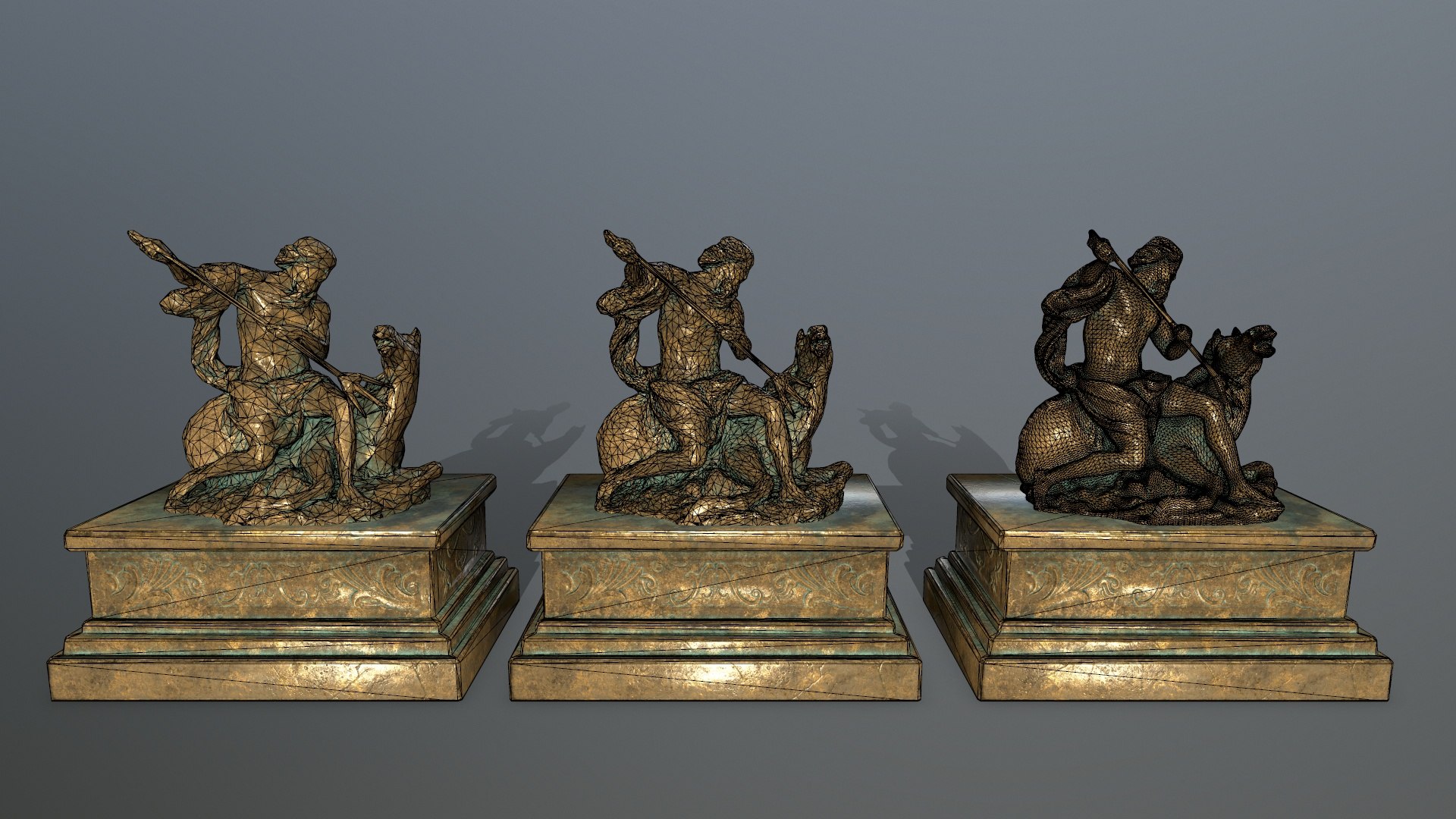 Neptune Statue 3D Model - TurboSquid 1394967