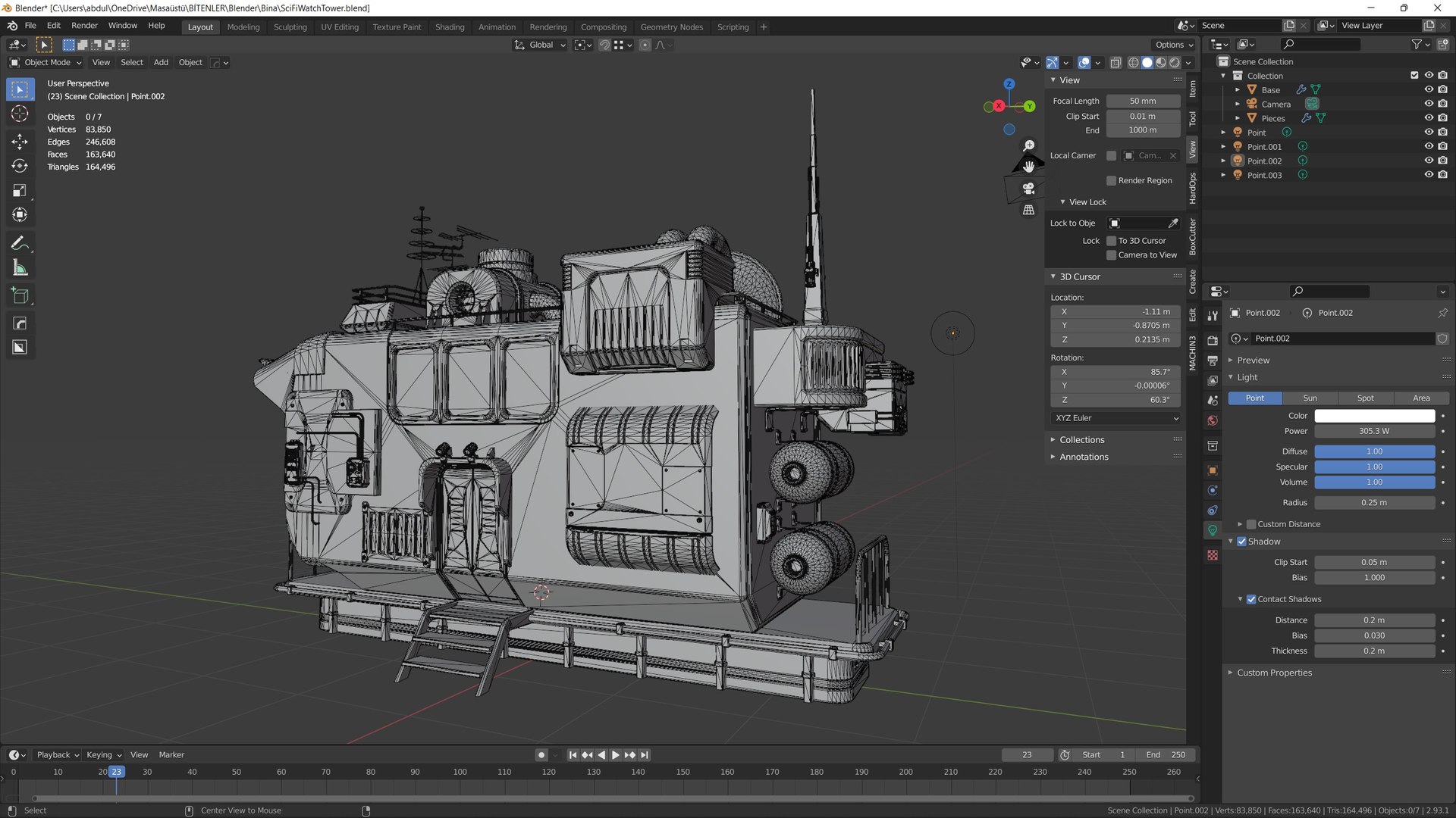 3D Model SciFi WatchTower - TurboSquid 1829931