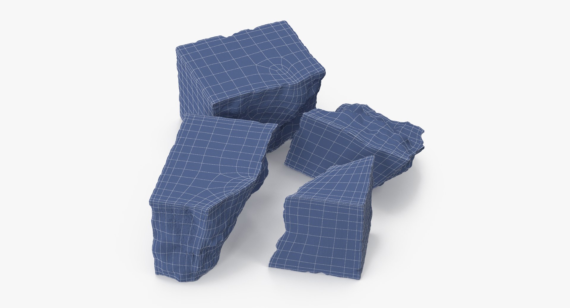 Bricks Broken 02 3d Model