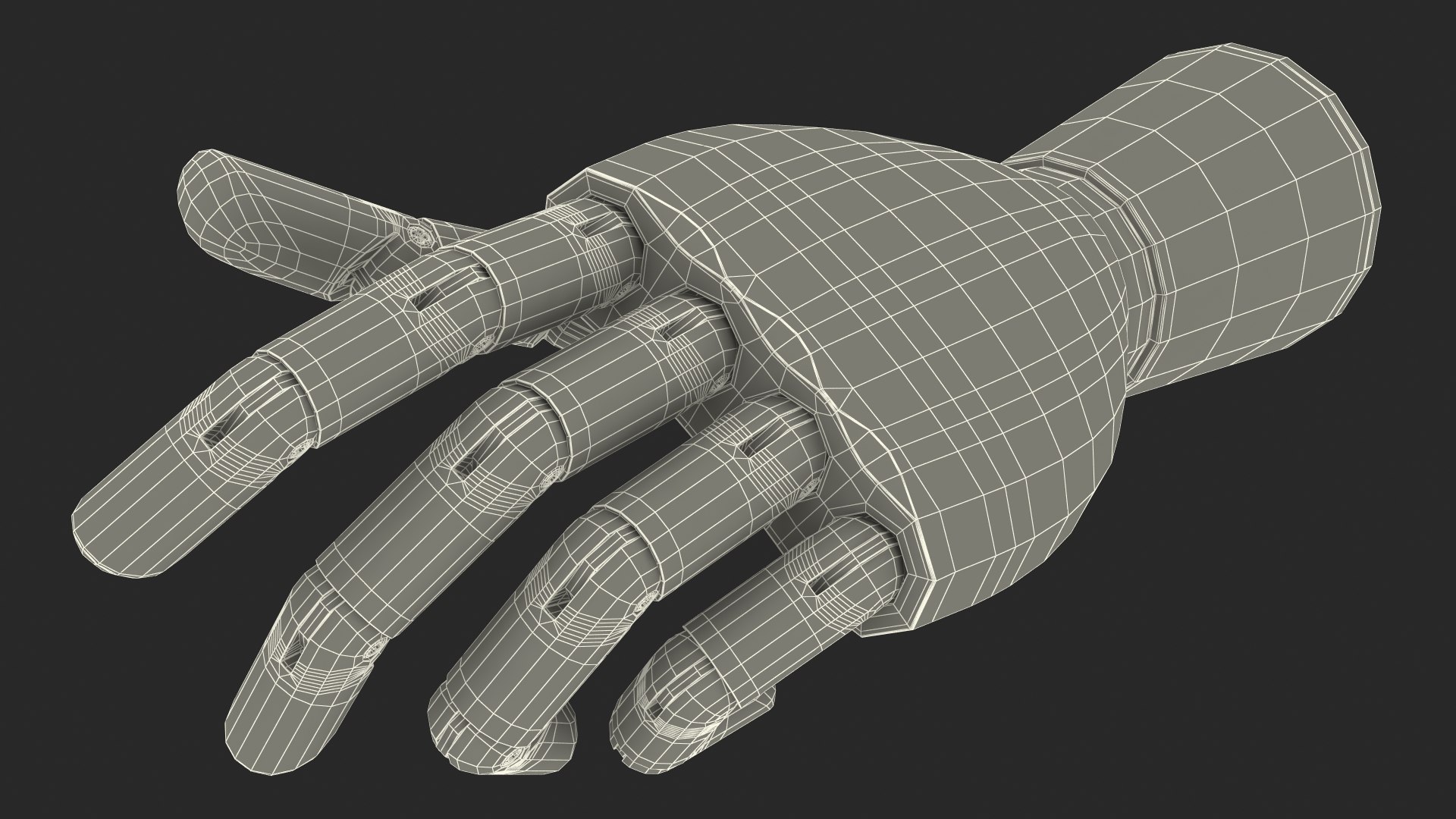 3D Model Drawing Hand Model Dark Wood Relaxed Pose - TurboSquid 1991651