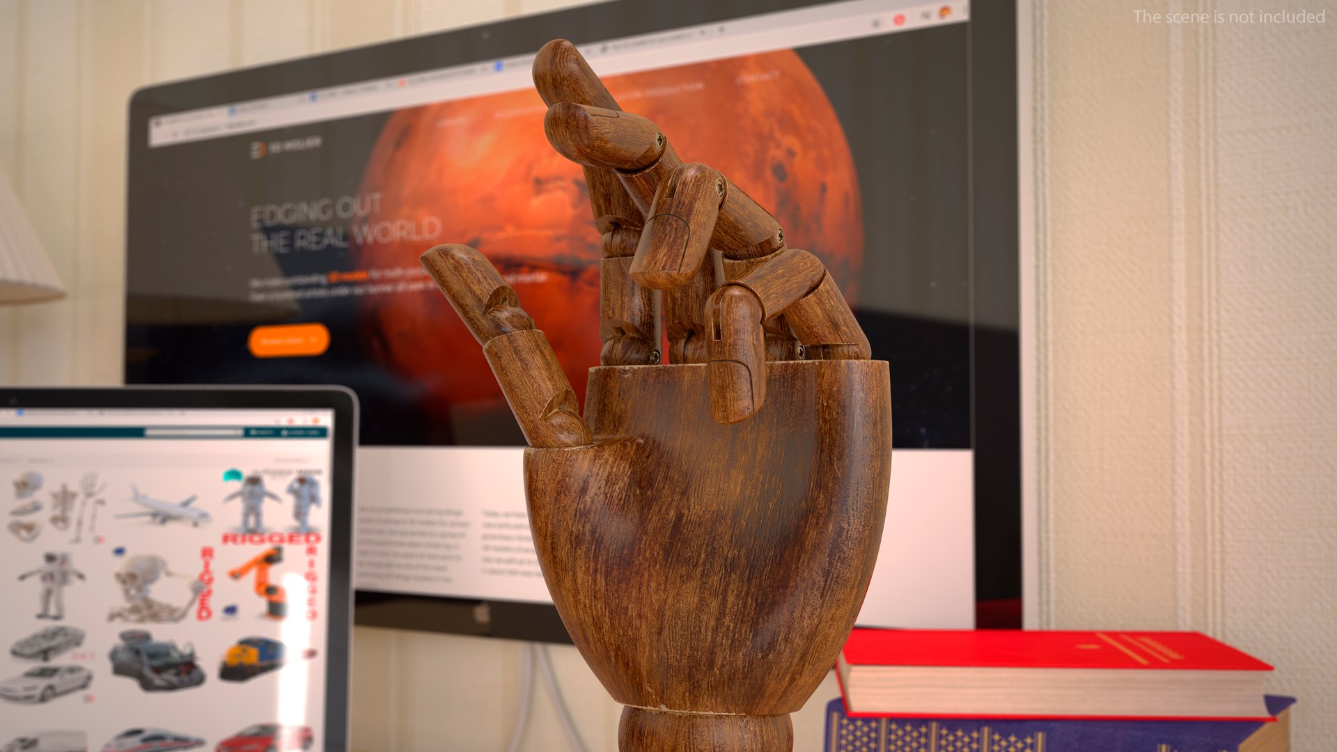 3D Model Drawing Hand Model Dark Wood Relaxed Pose - TurboSquid 1991651