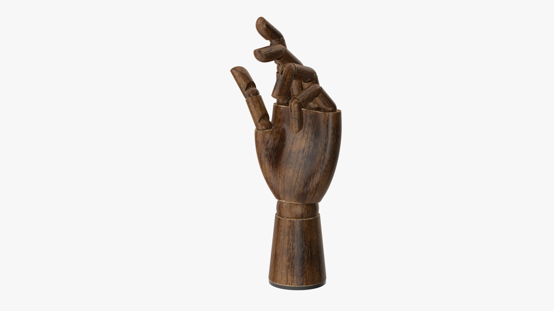 3D Model Drawing Hand Model Dark Wood Relaxed Pose - TurboSquid 1991651